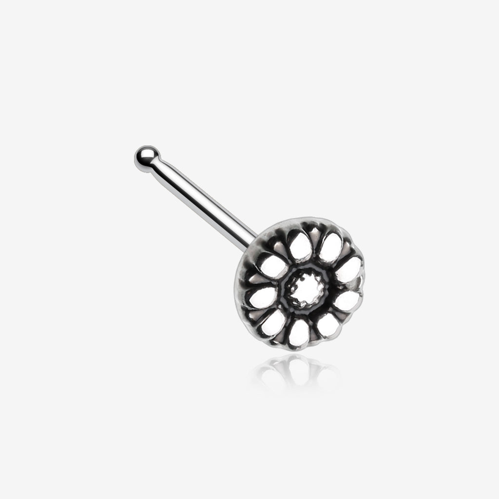 Antique Daisy Nose Stud Ring-Steel - BM25.com