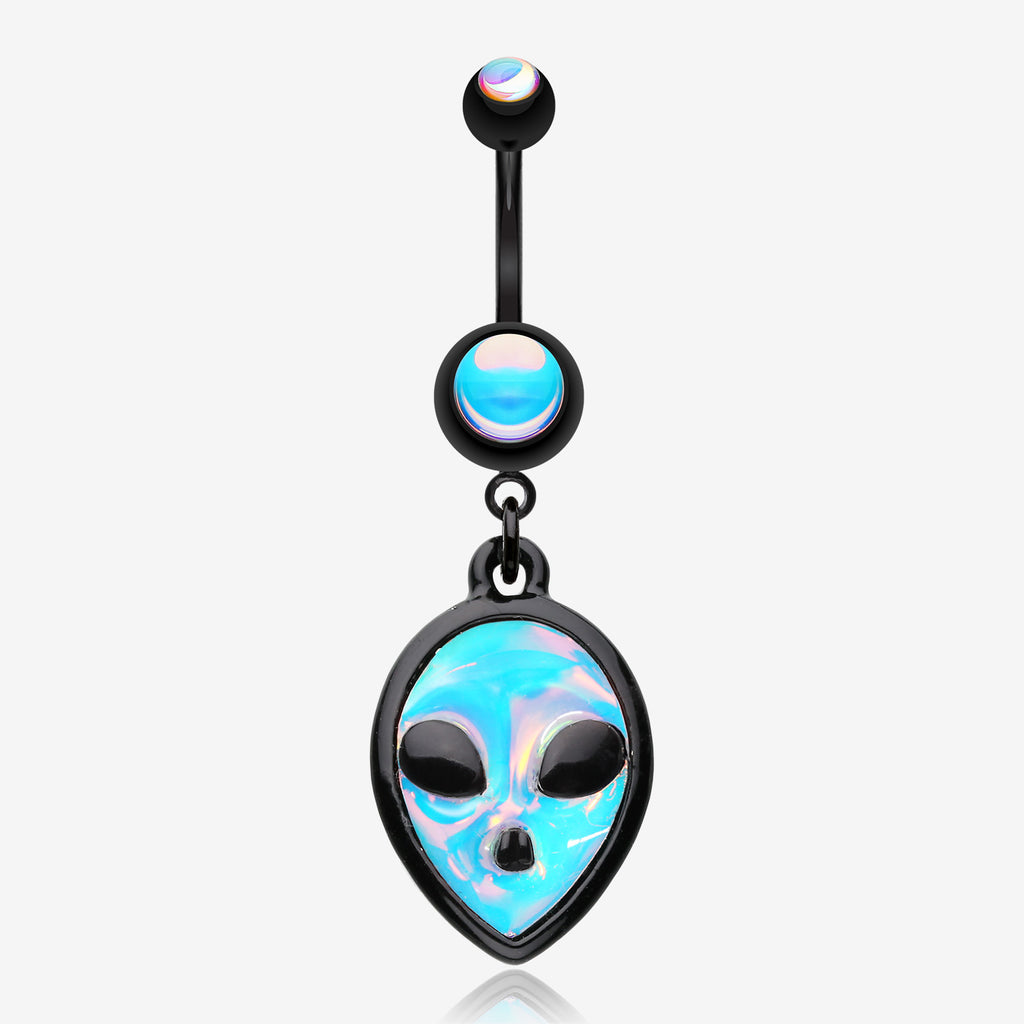 Blackline Iridescent Alien Belly Button Ring-Black - BM25.com