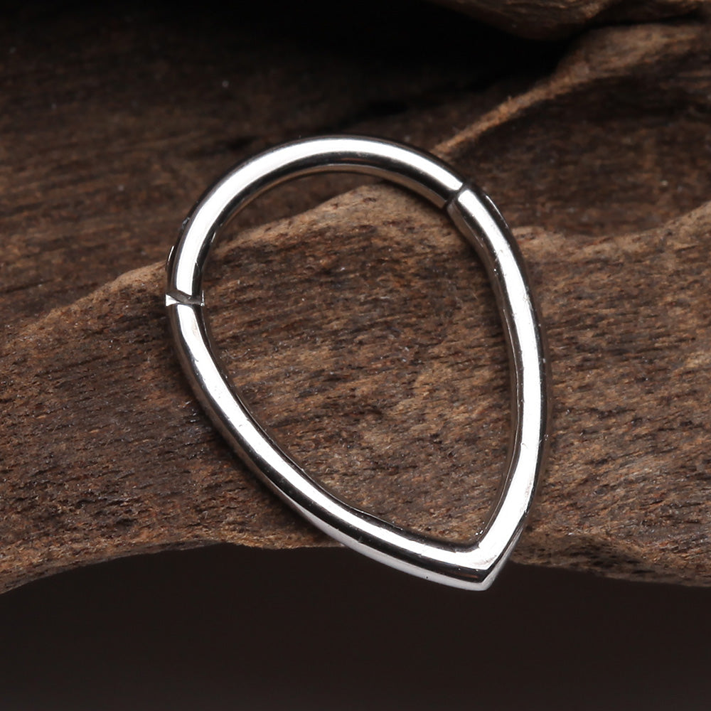 Classic Teardrop Seamless Clicker Hoop Ring - BM25.com
