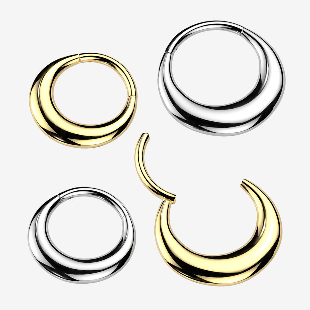 Crescent Loop Lustre Clicker Hoop Ring - 16 GA (1.2mm), 5/16" (8mm ...