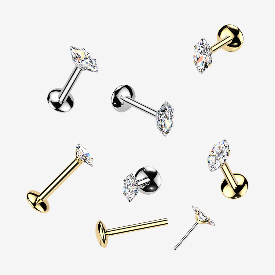 Implant Grade Titanium Flat Back Labrets - BM25 Body Jewelry