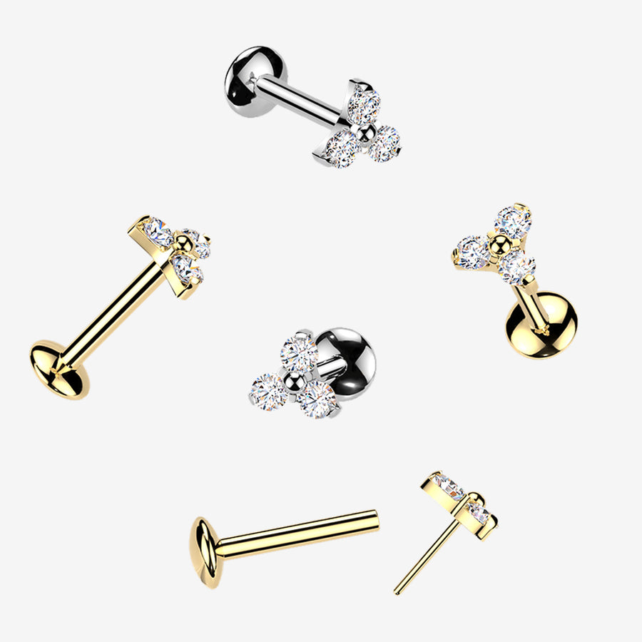 Implant Grade Titanium Flat Back Labrets - BM25 Body Jewelry