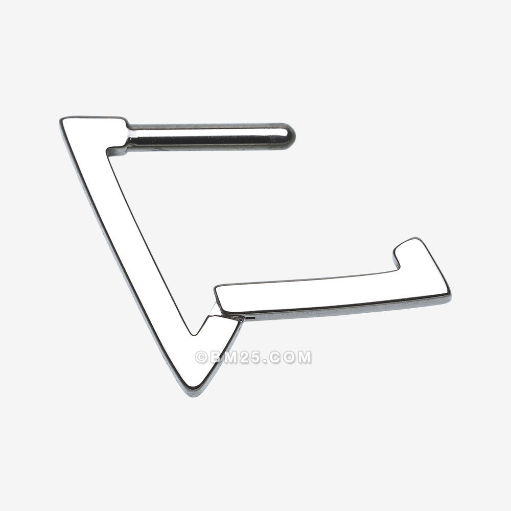 Implant Grade Titanium Basic Hollow Triangle Clicker Hoop Ring - Steel ...